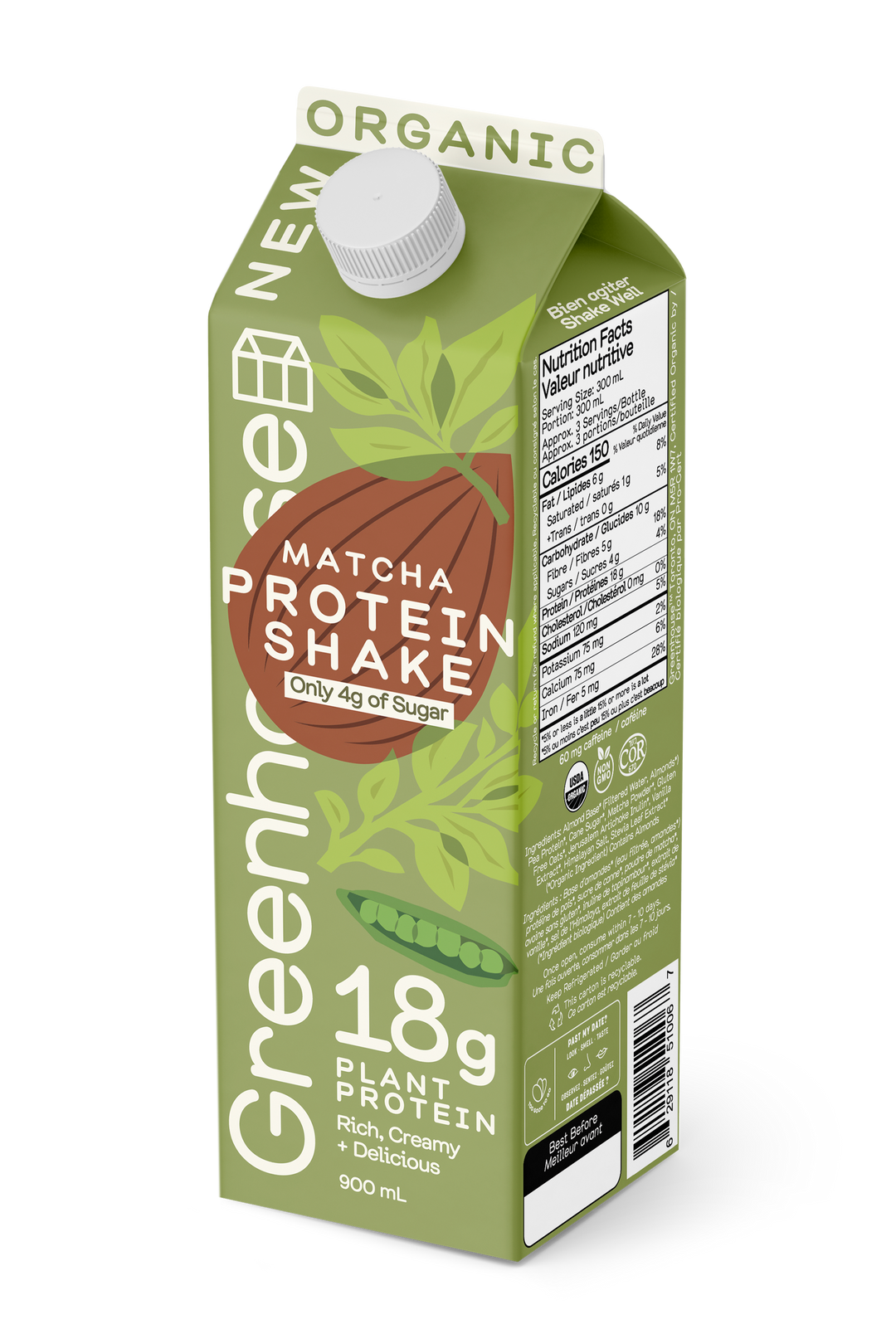Matcha Protein Shake 900 mL – Greenhouse