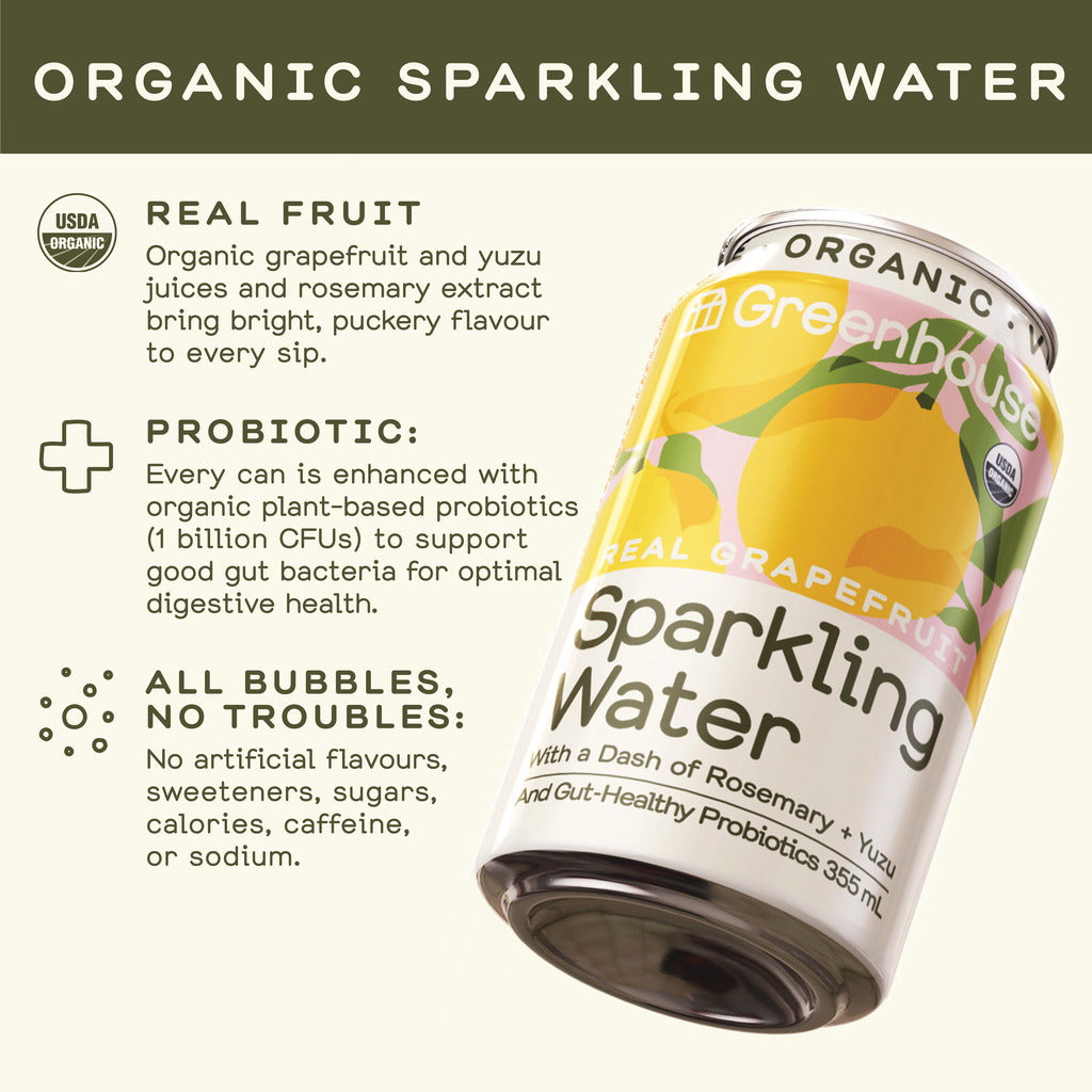 Real Grapefruit Sparkling Water – Greenhouse